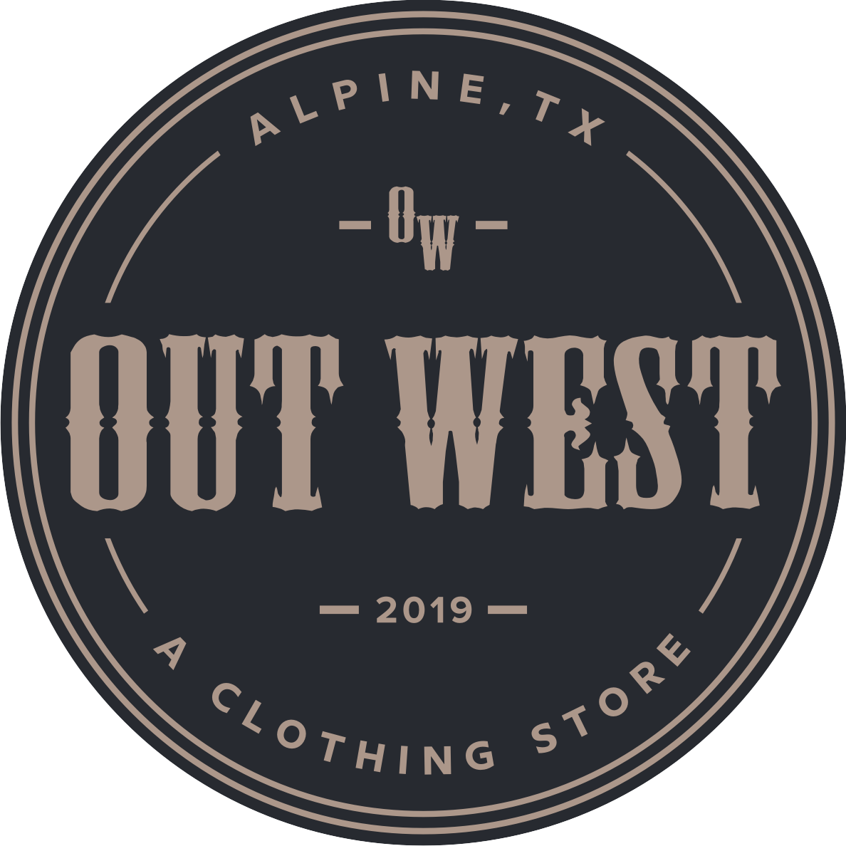 Out West A Clothing Store Logo Out West A Clothing Store Logo